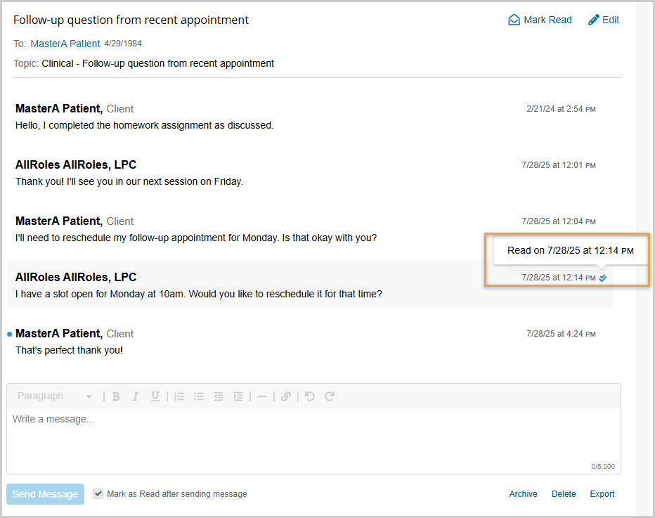 Using Client Messaging in TherapyNotes – TherapyNotes